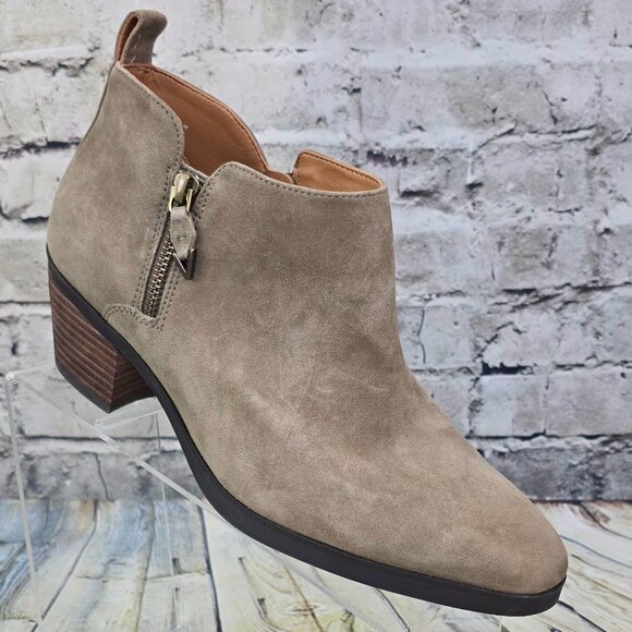Vionic | Shoes | Vionic Cecily Womens Wide Brown Leather Ankle Bootie ...